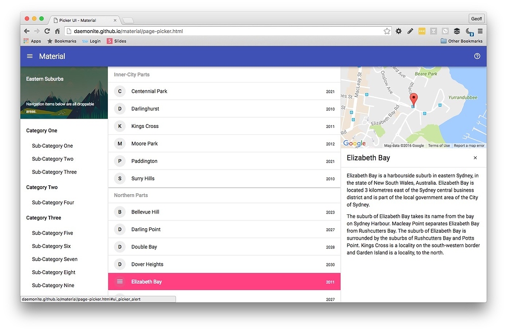 Material Picker UI: Google Drive like interface - material - Daemon Labs